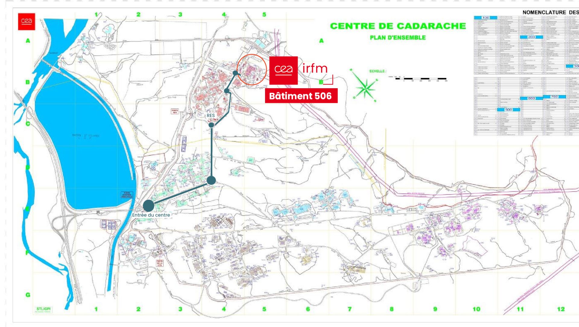 Access map to the Cadarache centre - IRFM